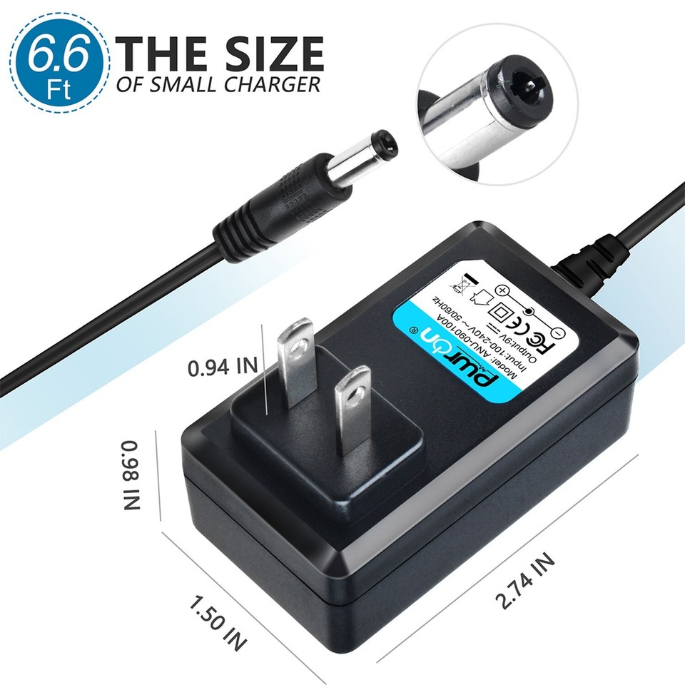 PwrON 9V 3.5mm AC Adapter Charger For DOD FX65 Stereo Chorus Pedal ...