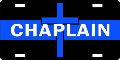 Thin Blue or Red Line Chaplain License Plate with Cross Firefighter ...