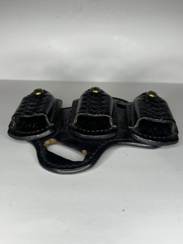 Vintage Ernie Hill Speed Leather Tripe Magazine Carrier Black Weave ...