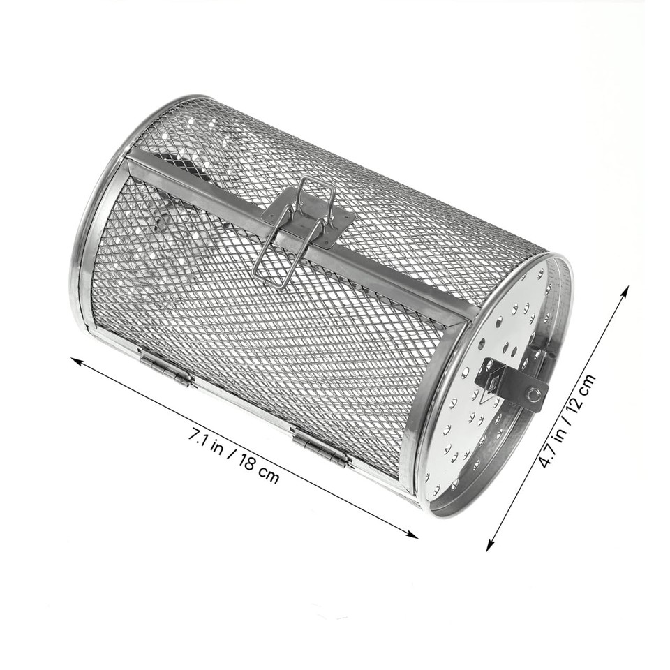 Air Fry Oven Rotisserie Grill Roaster Drum Stainless Steel Grilled Cage ...