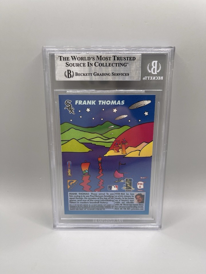 Frank Thomas Signed 1997 Topps Gallery Peter Max Serigraphs Card ...