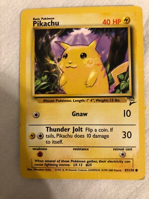 POKEMON BASIC PIKACHU CARD | eBay