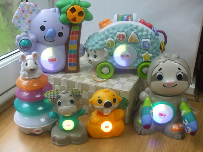 LINKIMALS FISHER PRICE HAPPY SHAPE HEDGEHOG PANDA LLAMA KOALA BEAVER ...