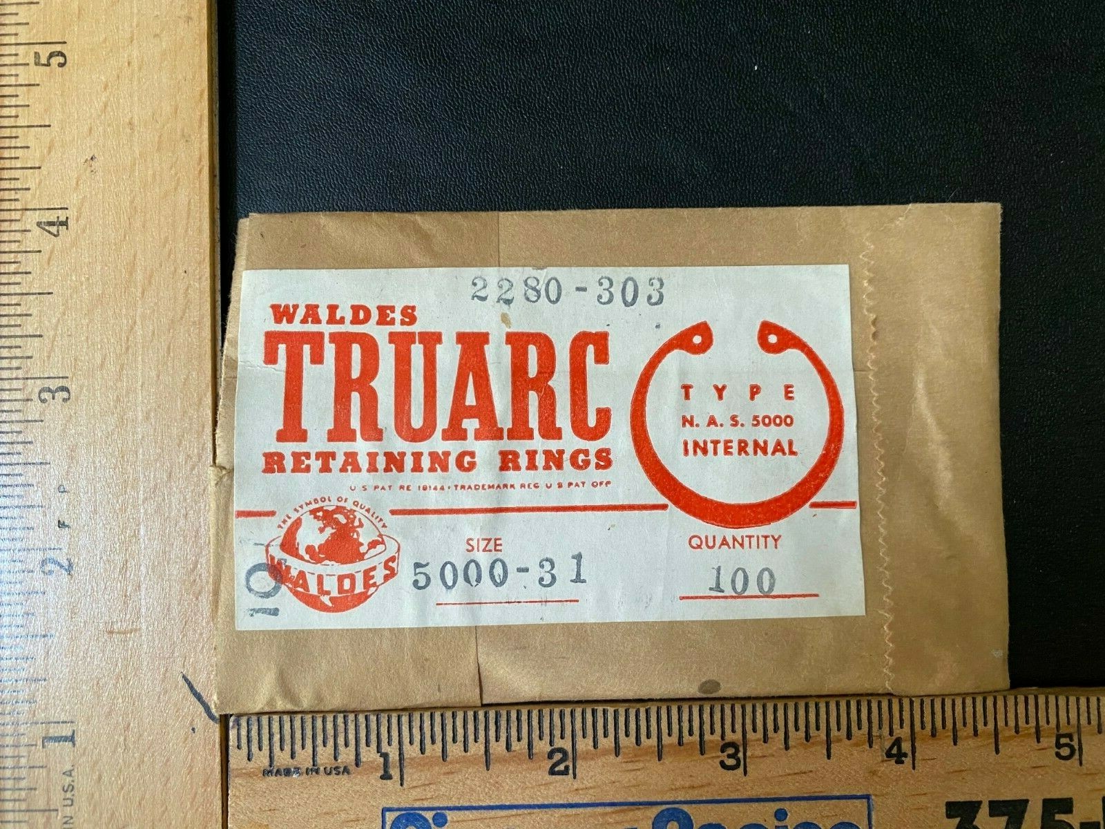 100 Vtg Waldes Truarc Retaining Rings in Original Packing Size 5000-31 ...