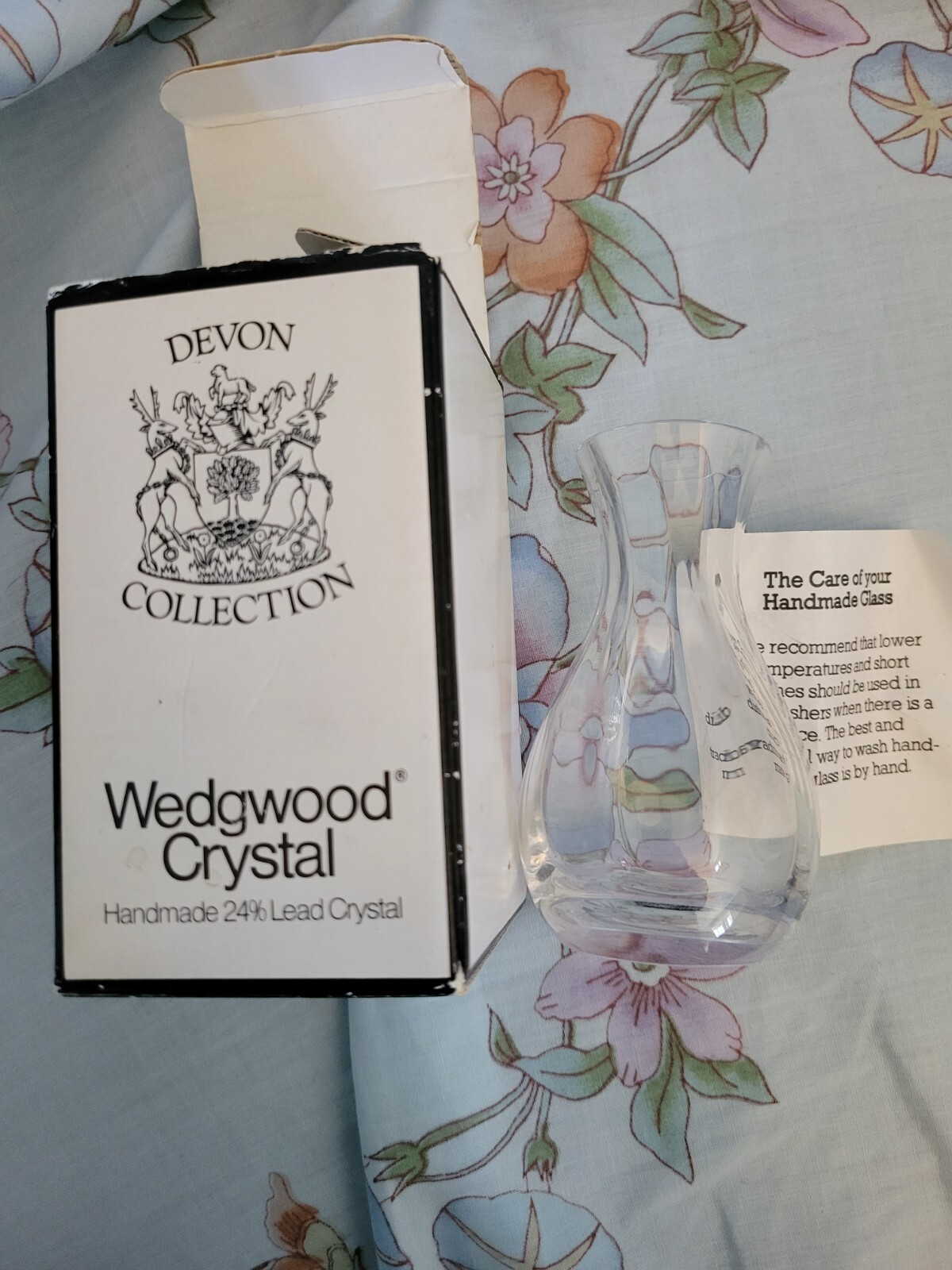 Wedgewood Crystal Devon Collection 4 Inch Elizabeth vase In Box | eBay