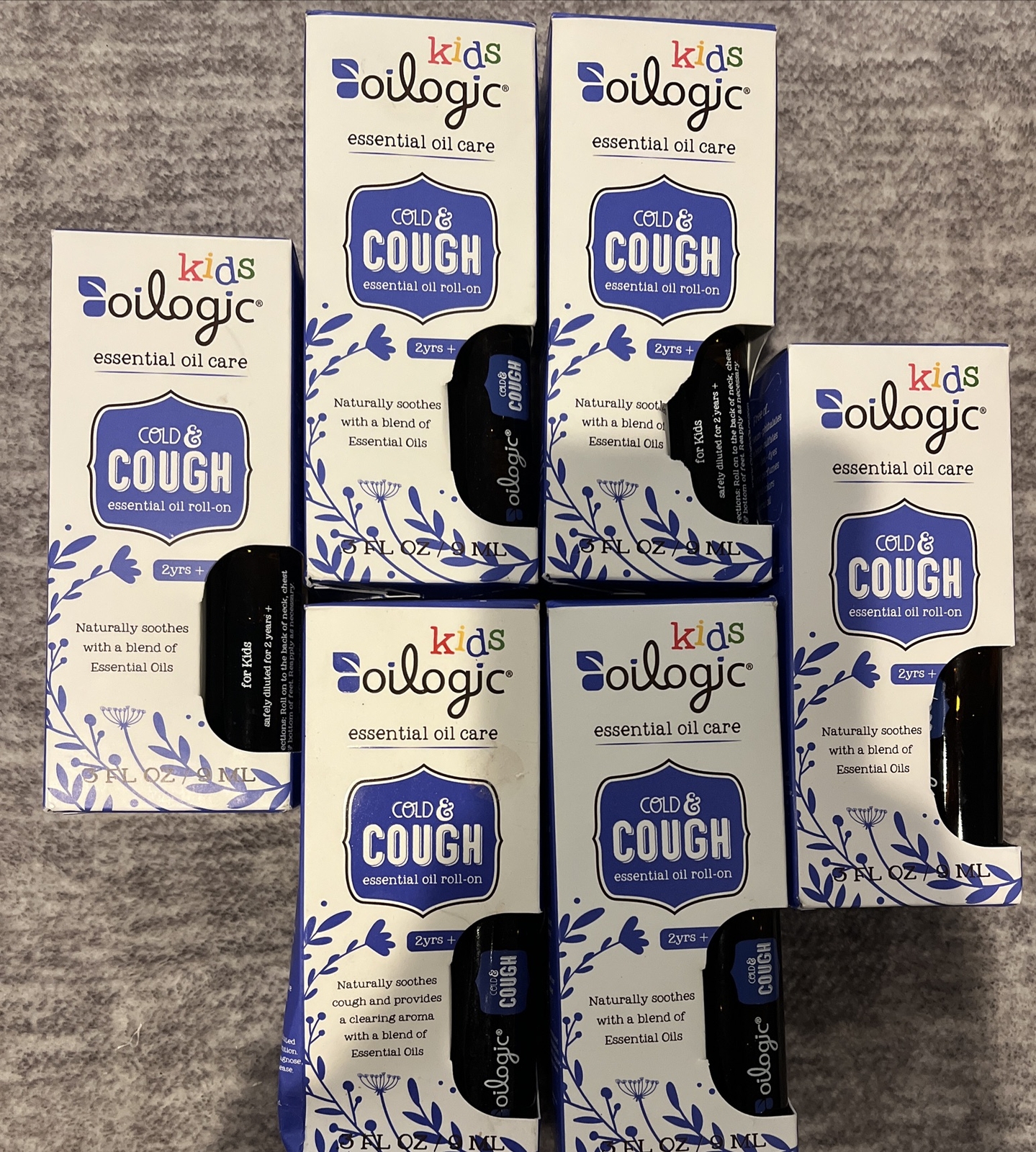 6 Pack Oilogic Cold & Cough Kids Collection 100% Pure Essential Oil ...