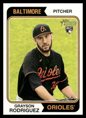 2023 Topps Heritage High Number Grayson Rodriguez Rookie #541 Baltimore ...