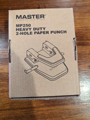 Master 40-Sheet HD Two-Hole Punch, 9/32" Holes, Padded Handle, Black ...