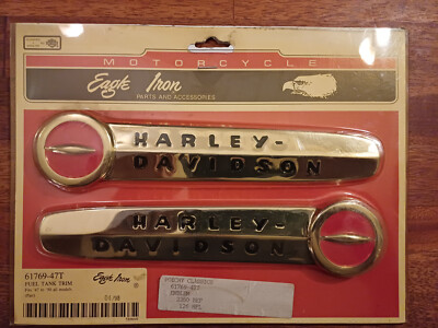 Original vintage harley davidson gas tank emblems | eBay