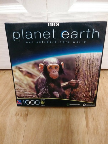 BBC PLANET EARTH Chimpanzee 1000 PIECE PUZZLE 28X19 BRAND NEW FACTORY ...