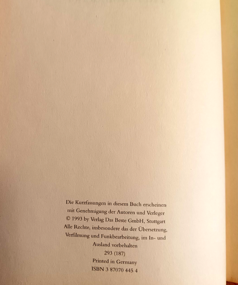 Readers Digest Auswahlbucher Book HC Vintage 1993 German Language | eBay UK