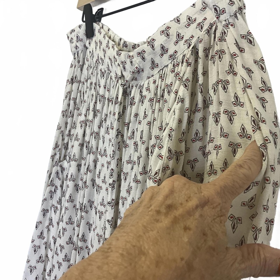 Zara Trafulac Women Size XS White Embroidered BOHO Wide Leg Casual ...