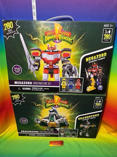 Mighty Morphin Power Rangers Megazord & Dragonzord Construction ...
