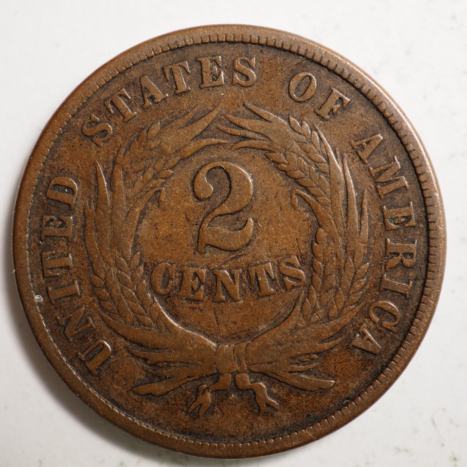 1868 2 CENT **CIVIL WAR ERA** ***NICE COIN!*** - FREE SHIPPING! A5152 ...
