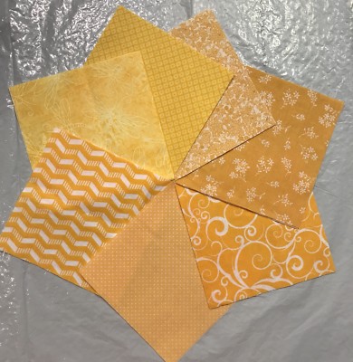YELLOW Varieties Cotton Quilt Fabric Squares 5 inch Charm Blocks For ...