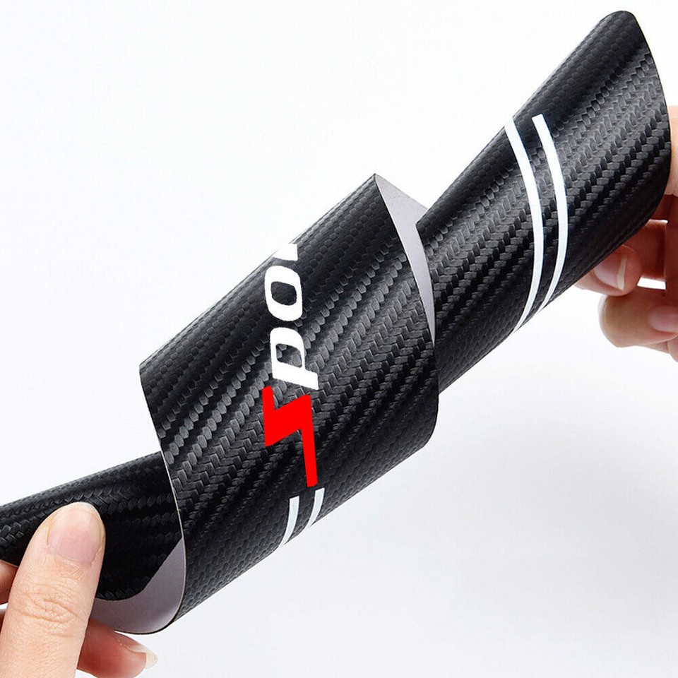 Carbon Fiber Sport Car Rear Trunk Protector Corner Trim Sticker Car ...