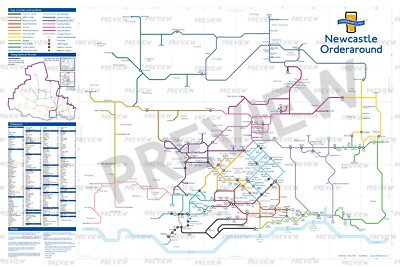 Newcastle Orderaround Pub Map poster. (610 x 915mm) | eBay UK