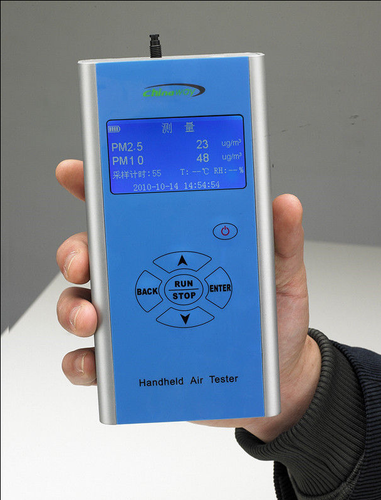 New Handheld Portable Particle Counter PM2.5 PM10 Unit Microgram/Cubic ...
