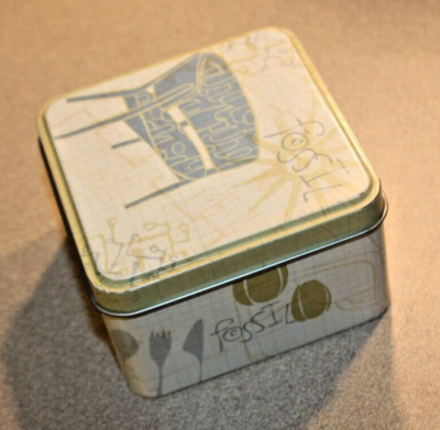 Vintage 1990s -2003 Fossil Tin Watch Box Empty | eBay