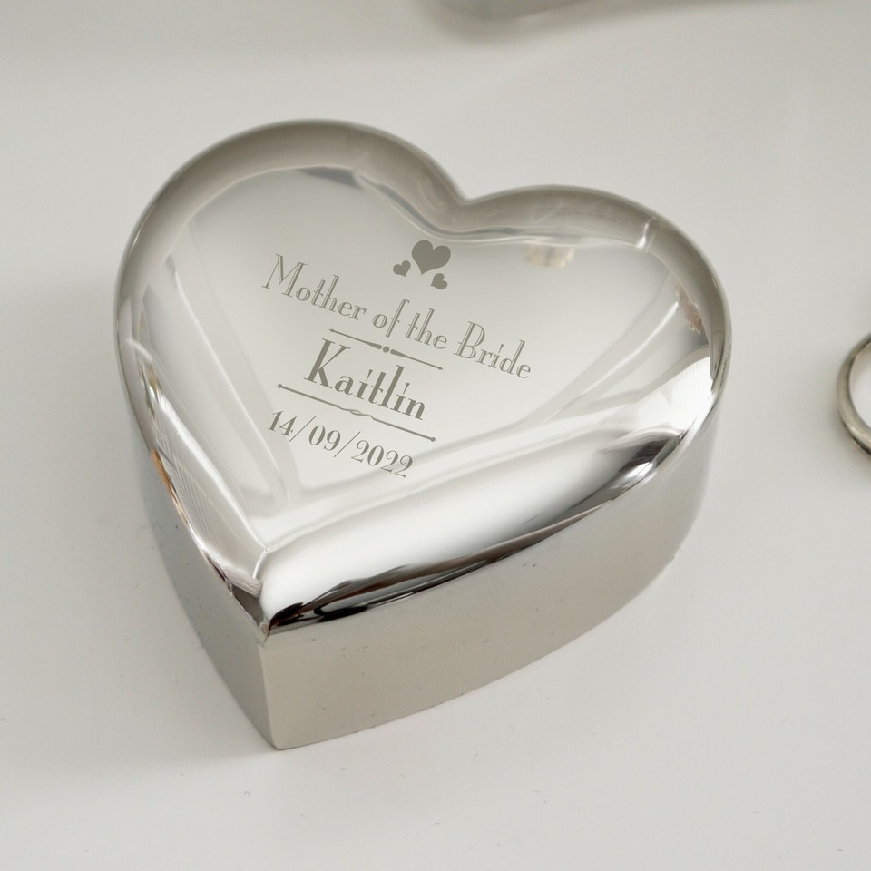 Personalised Wedding Trinket Box Bride Bridesmaid Mother of Groom Gift ...