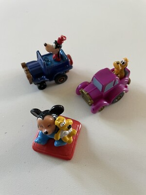 Vintage 1988 Disney Pluto & Goofy Pull Back Cars McDonald's Toy ...
