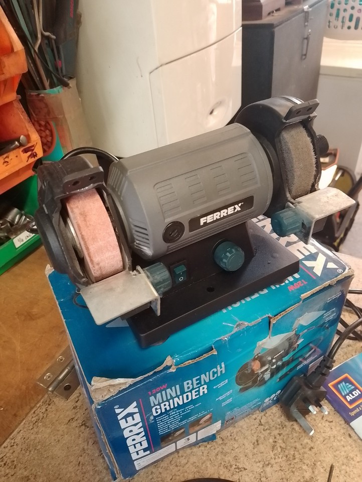 USED MINI BENCH GRINDER FERREX 240V 120W | eBay UK