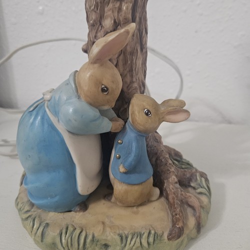 Vintage Beatrix Potter Frederick Warne &Co 1994 Lamp Resin Peter Rabbit ...