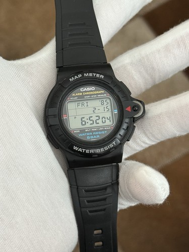 Rare Vintage Casio MAP-100 Map Meter Men’s Digital Watch JDM 1990s ...