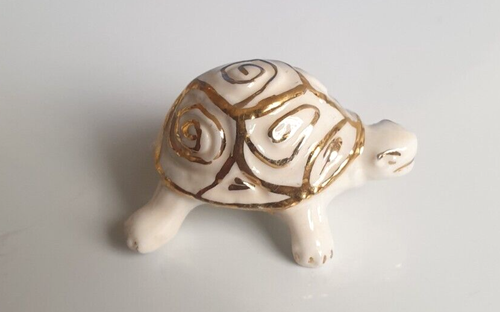 Fève Tortue uni et or émaux de LONGWY - Collection animaux série 2012 ...