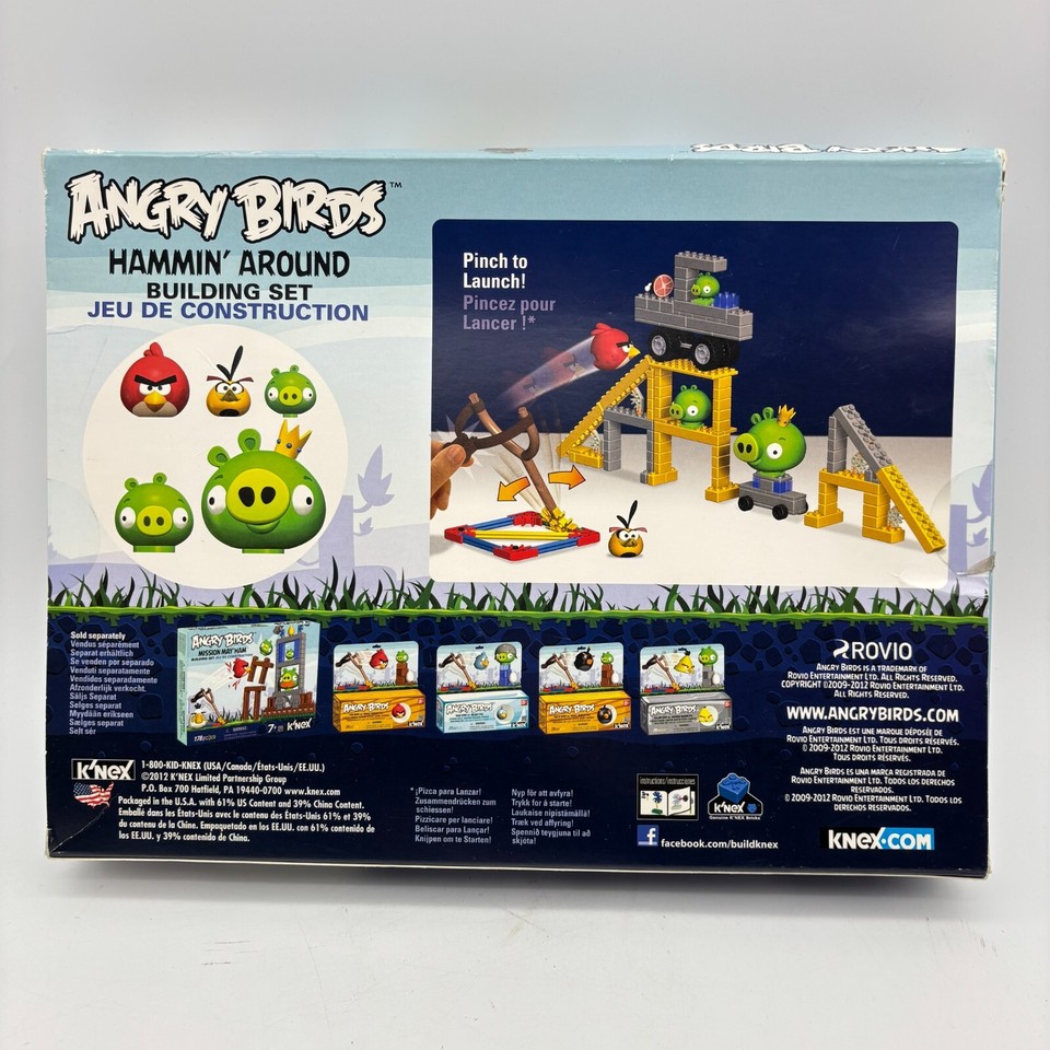 K'NEX Angry Birds Hammin' Around SEALED COMPLETE Rovio 2012 No 72614 ...