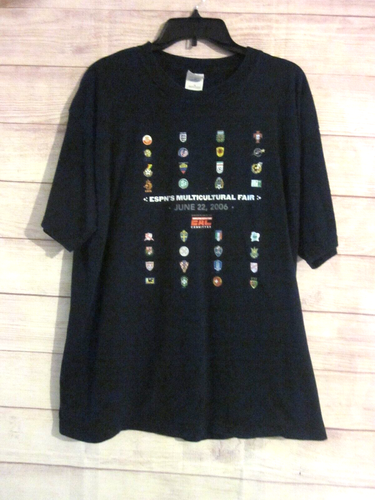 ESPN'S Multicultural Fair 2006 Glidan Men's T-Shirt Size XL Black ...