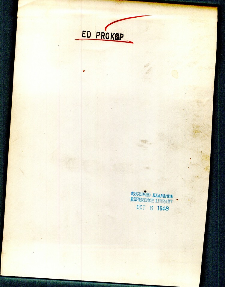 HOCKEY Player Ed 'Whitey' Prokop Traded RHODE ISLAND Vintage 1948 Press ...