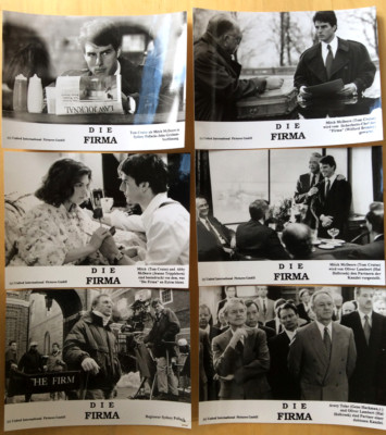 The Firm Die Firma 6 German press stills 5 x 7 Tom Cruise, Gene Hackman ...