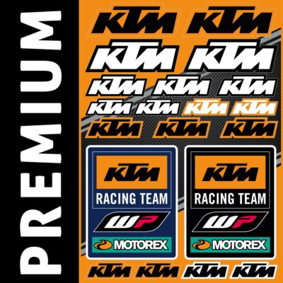 KTM - KIT Decals Stickers Sponsors Car Bike Motorcycle Motocross MX ATV ...