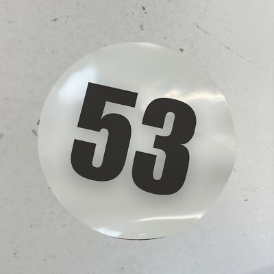 12" Circular Round Magnetic Race Car Number 53 Magnet x2 | eBay