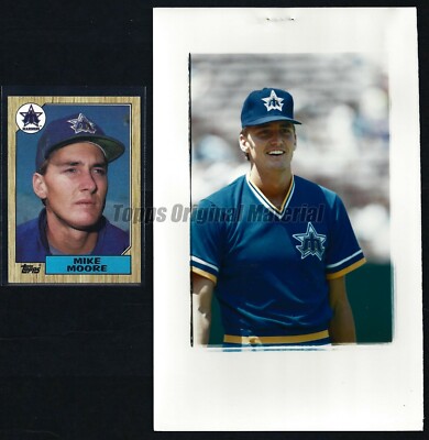 Mike Moore Mariners 1987 Topps Original Extra Photo 5x8 Vault Archives ...