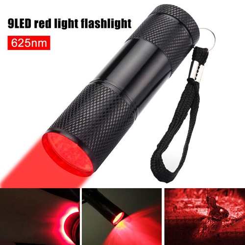 625nm 9LED Deep Red Light Flashlight Against Deteriorating Eyesight Red ...