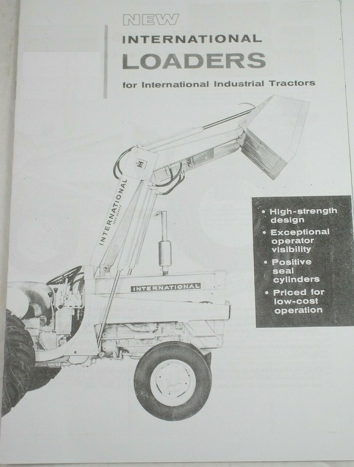 IH International 3000 Front End Loader Brochure Utility 504 606 340 460 ...