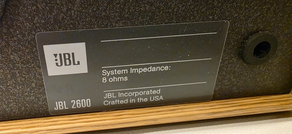 JBL 2600 Bookshelf Speaker 8 Ohm Titanium Dome Tweeters USA | eBay