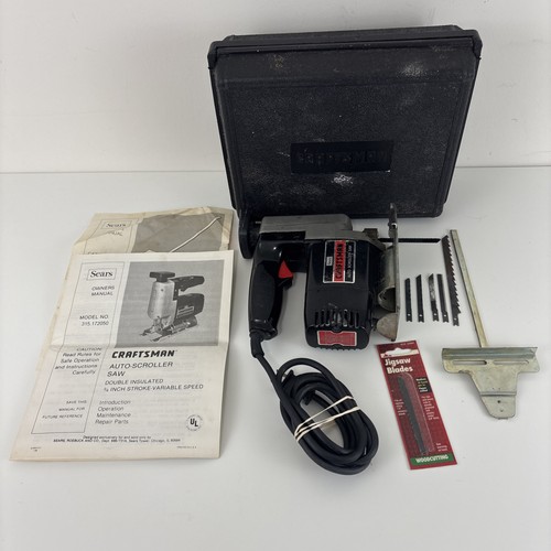 VTG SEARS CRAFTSMAN 1" AUTO SCROLLER SAW 315.172050 MULTI SPEED JIGSAW ...