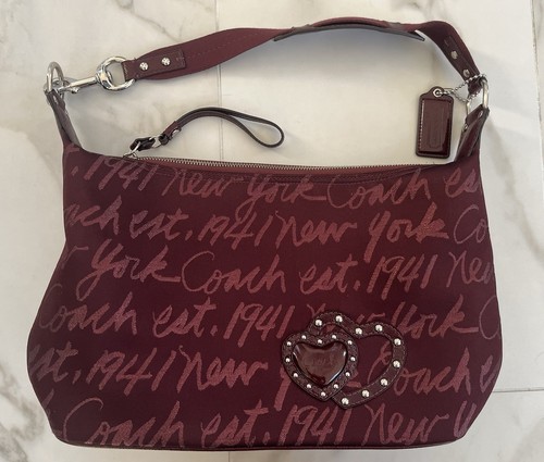 COACH Shoulder Bag Deep Berry NEW | eBay