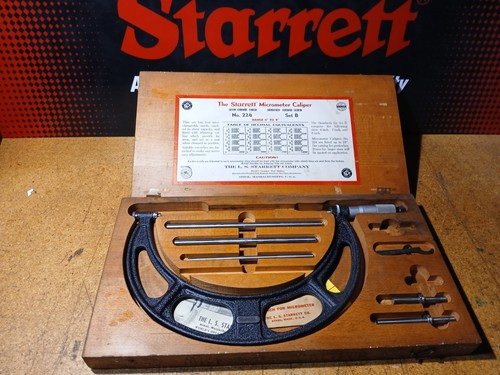 Starrett No.224 interchangable anvil Micrometers | eBay
