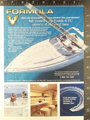 1999 ADVERTISING ADVERTISEMENT AD for Formula 41 PC boat yacht 2000 ...