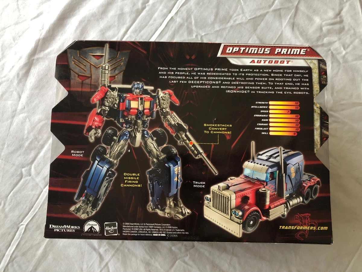 Transformers 2 Optimus Prime Toy Box