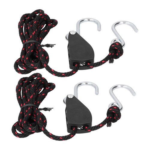 2pcs Adjustable Kayak Rope Lock Pulley Tie Down Straps Canoe Bow Stern ...