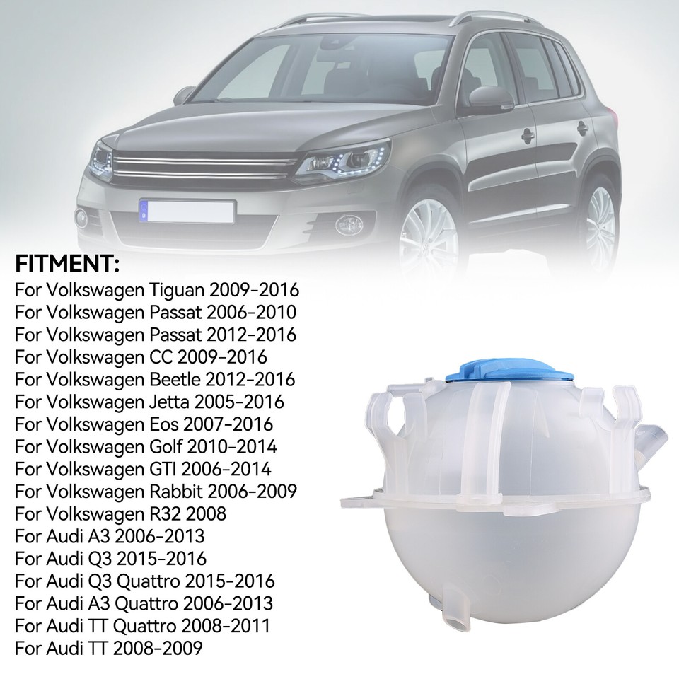 Coolant Radiator Tank Bottle For VW Golf Jetta Passat Tiguan Audi ...