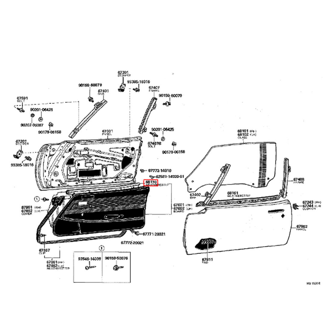 DOOR BELT WINDOW SEAL GLASS FITS TOYOTA CELICA TA22 23 TA27 28 RA22 20 ...