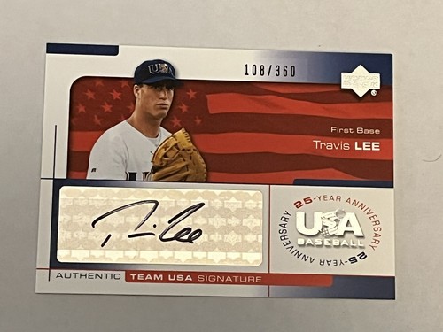 Travis Lee 2004 Upper Deck Team USA Authentic Signature Autograph Auto ...