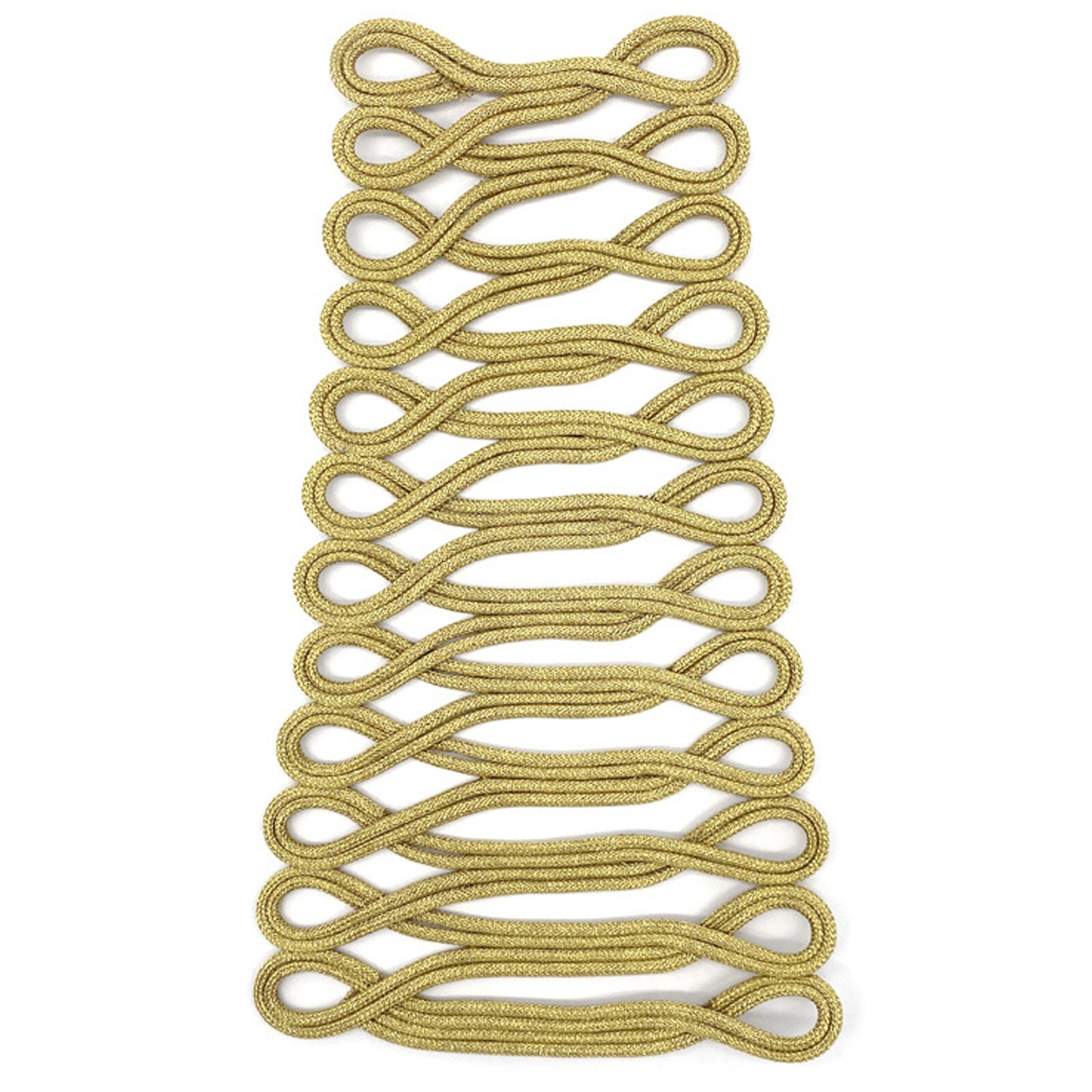 Metallic Gold Trapezoid Loops s Braided Corded Motifs | eBay