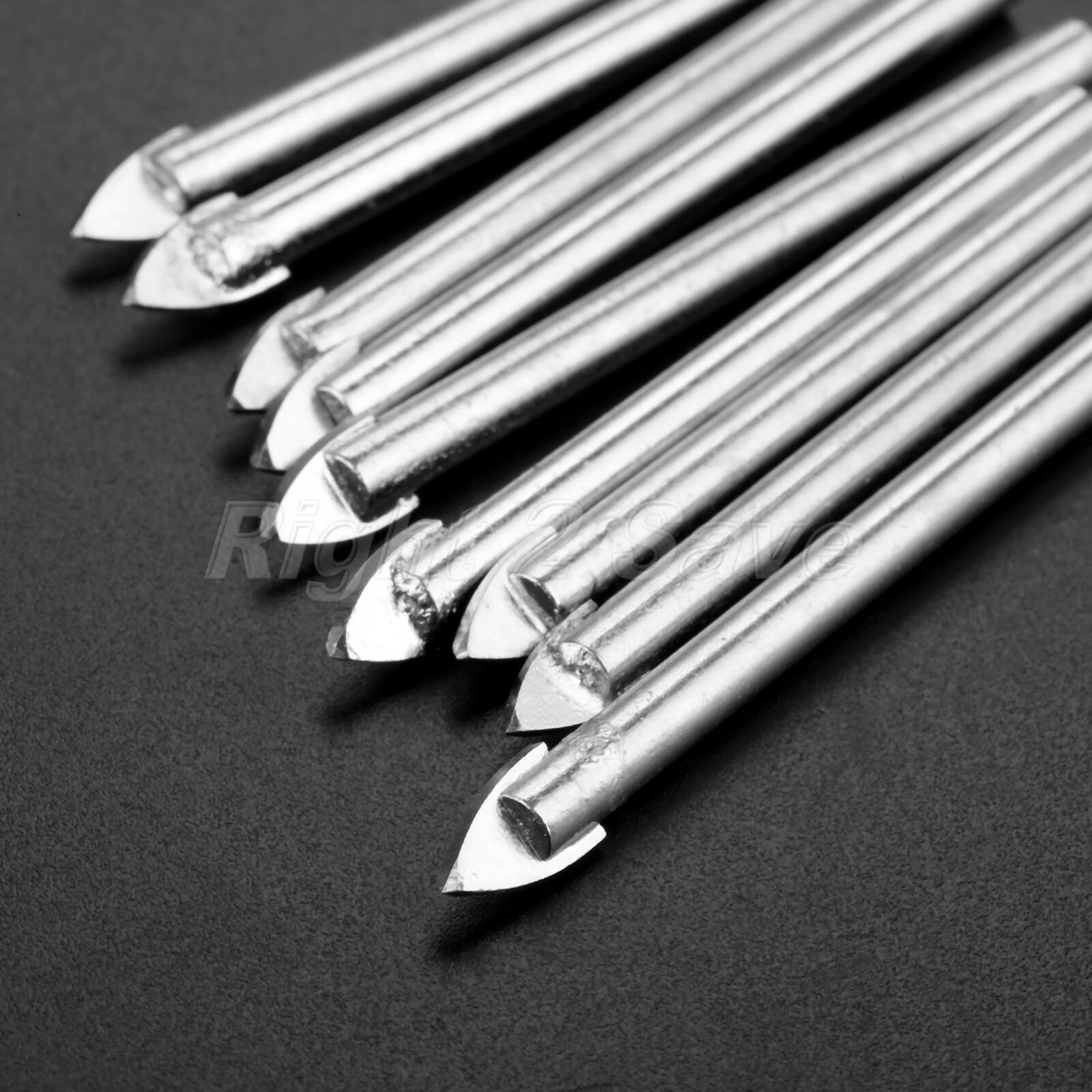 10Pcs Triangle Spear Point Head Drilling Tool Ceramic Tile Glass Drill ...